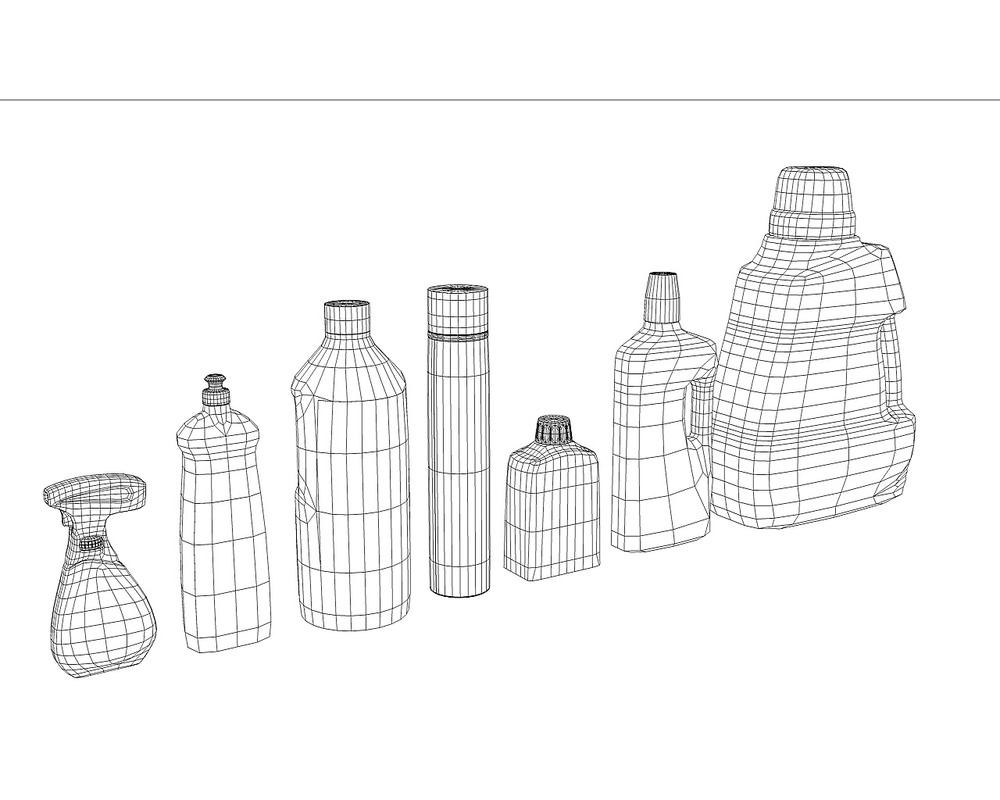 Cleaning products 3D model - TurboSquid 1259516