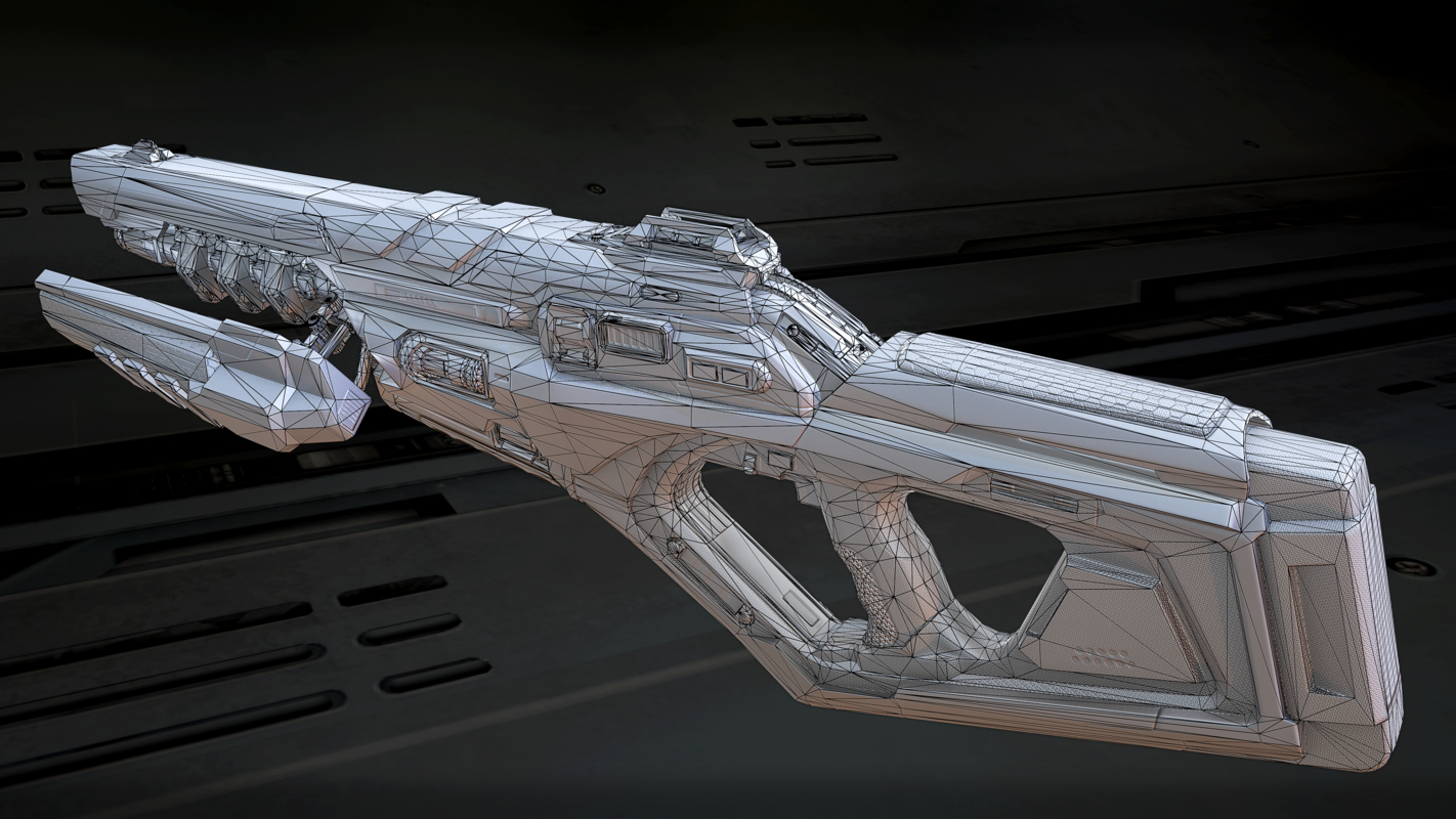 3D futuristic gun model - TurboSquid 1259518