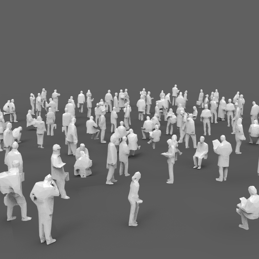 3D group 140 people - TurboSquid 1259685