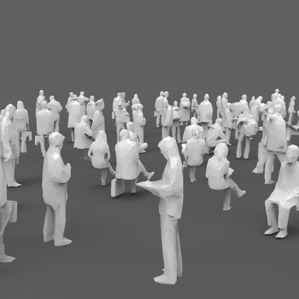 3D group 140 people - TurboSquid 1259685