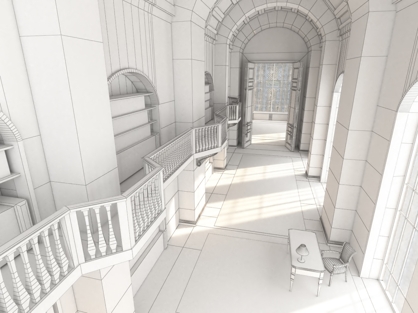 3D interior castle pbr museum architecture model - TurboSquid 1259793