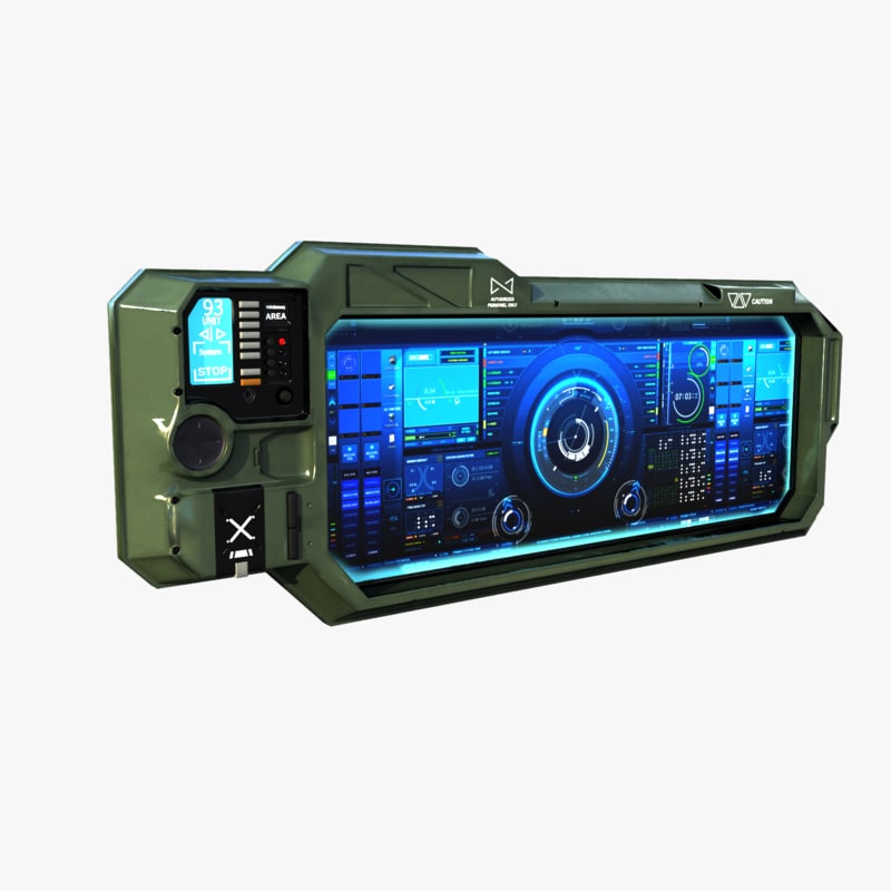 Sci-fi monitor 3D model - TurboSquid 1259964