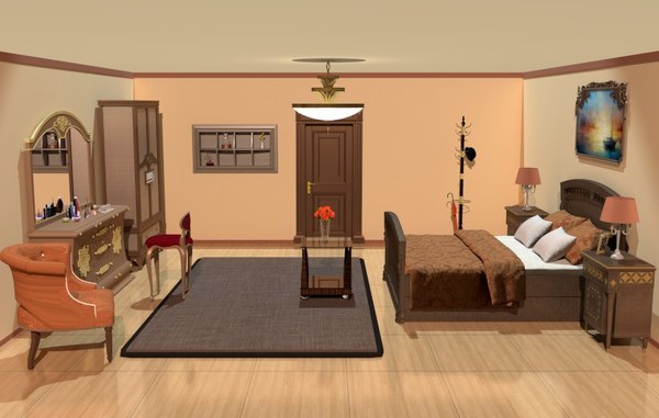 Bedroom Blender Models for Download | TurboSquid