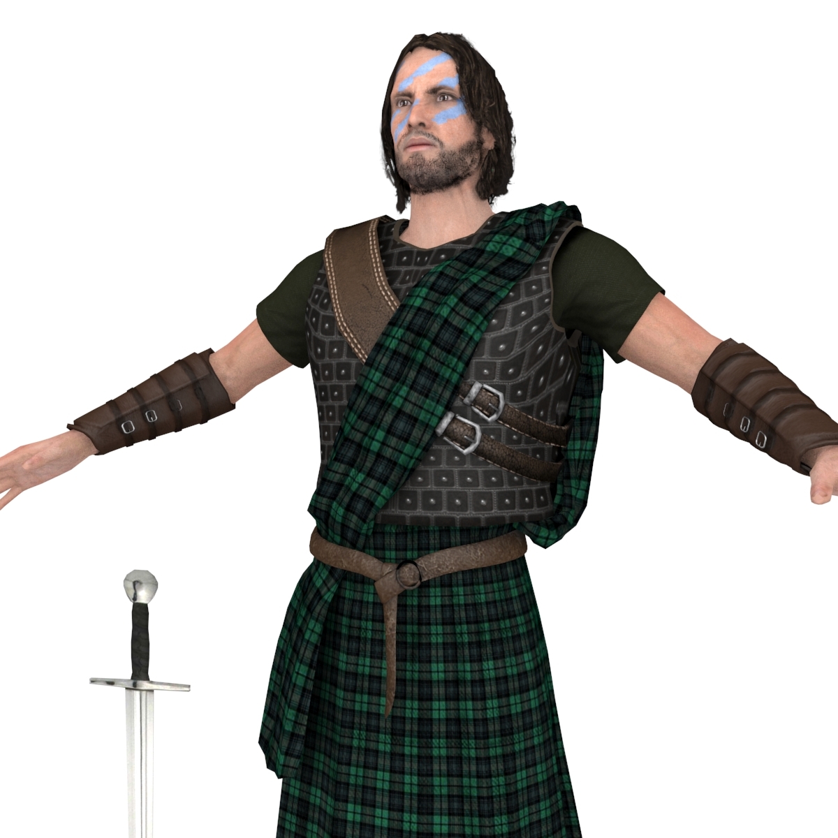3D scottish warrior 1 - TurboSquid 1260185
