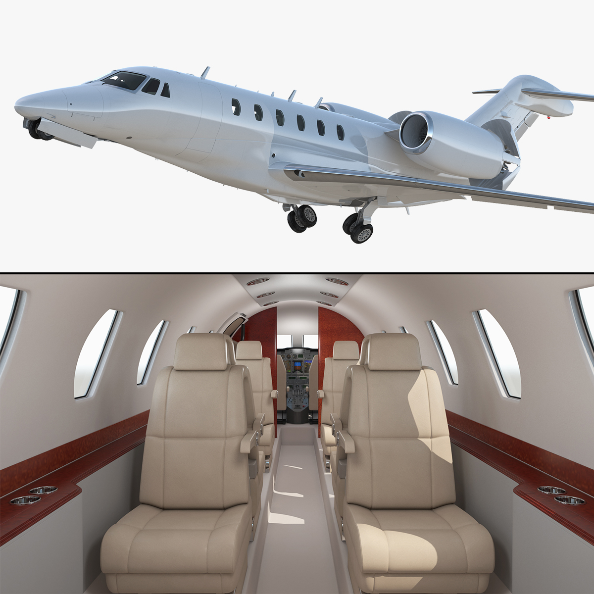 3D medium sized business jet model - TurboSquid 1260652