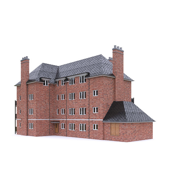 English brick building 3D model - TurboSquid 1260775