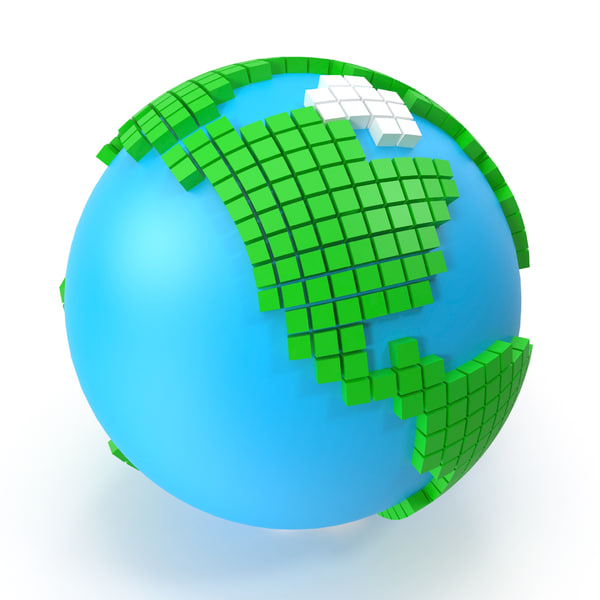World globe large cubes 3D model - TurboSquid 1260952