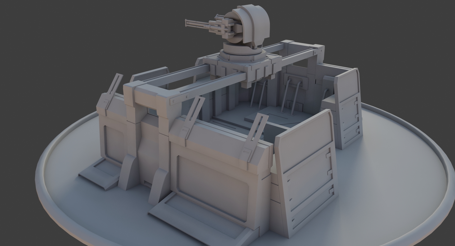 Futuristic bunker 3D - TurboSquid 1260990