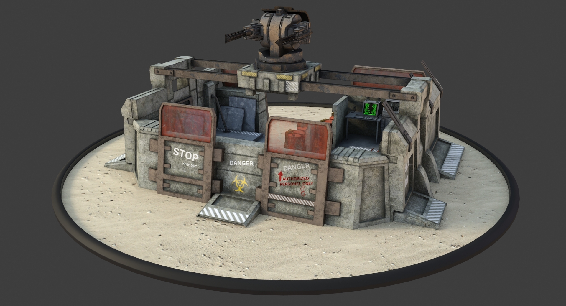 Futuristic bunker 3D - TurboSquid 1260990