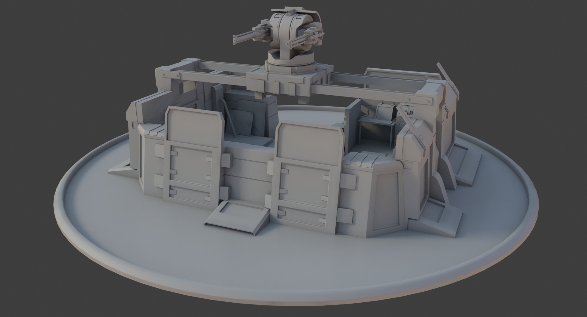 Futuristic bunker 3D - TurboSquid 1260990