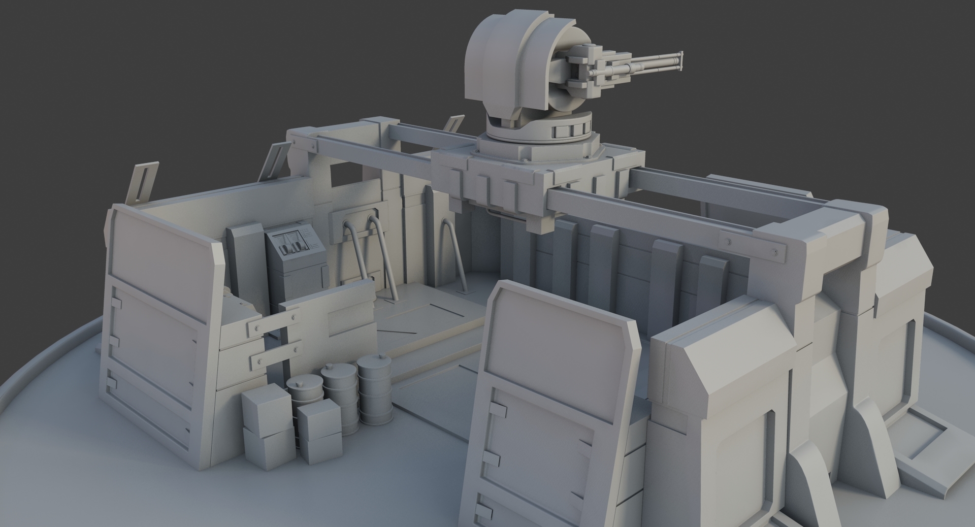 Futuristic bunker 3D - TurboSquid 1260990