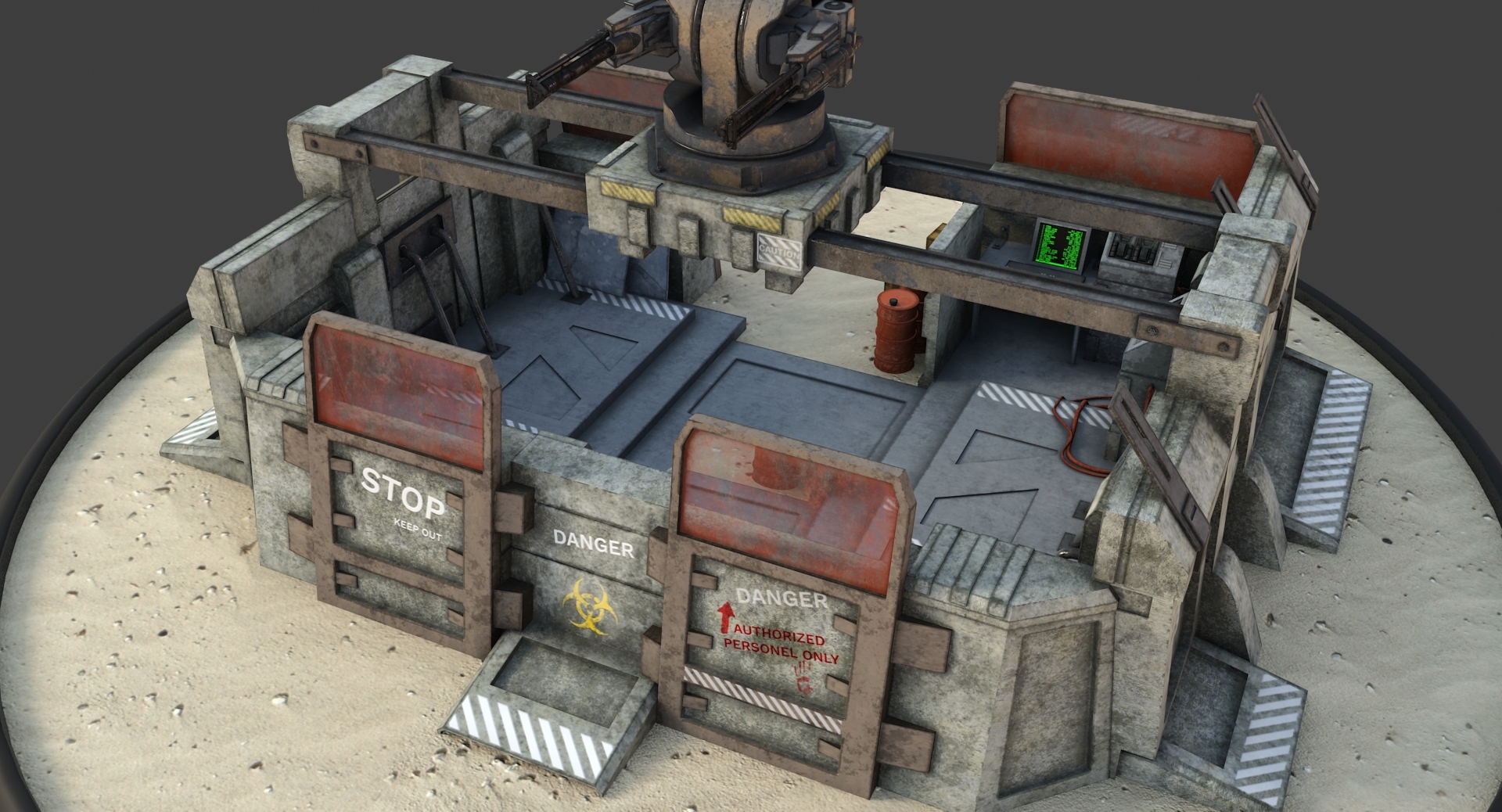 Futuristic bunker 3D - TurboSquid 1260990