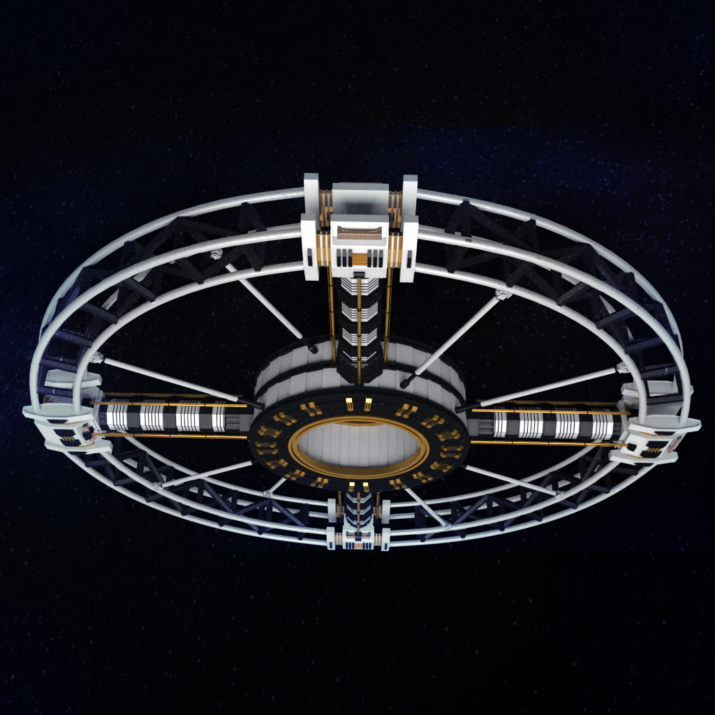 3D space station torus sci-fi - TurboSquid 1261422