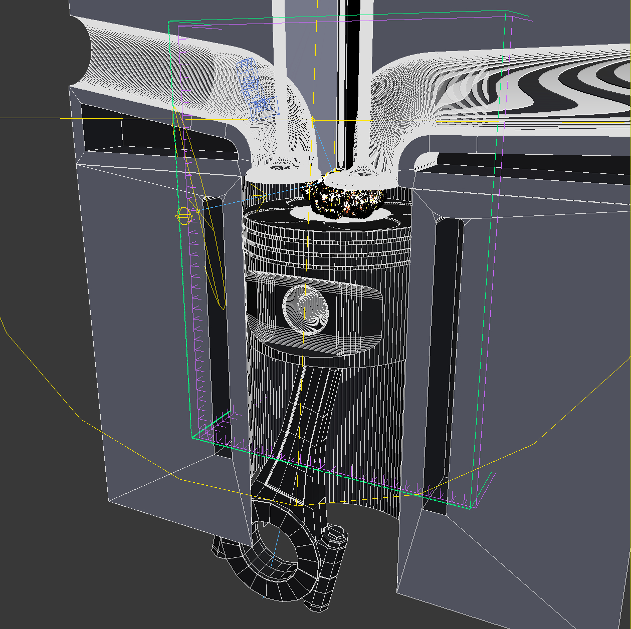 3D diesel engine cylinder animation - TurboSquid 1261755