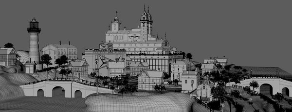 3D buildings street model - TurboSquid 1261877