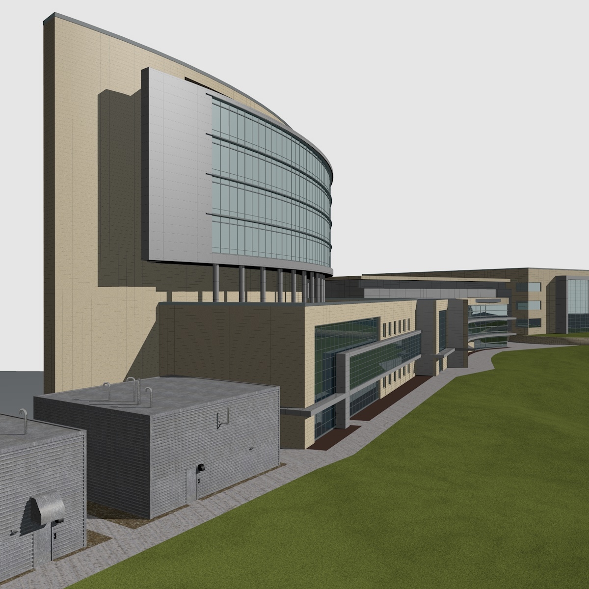 Hospital glass brick model - TurboSquid 1261892