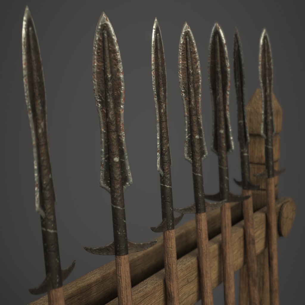 3D model spear weapon rack - TurboSquid 1262017