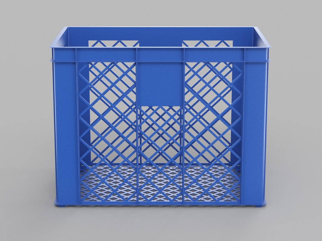 3D plastic storage crate model - TurboSquid 1262035
