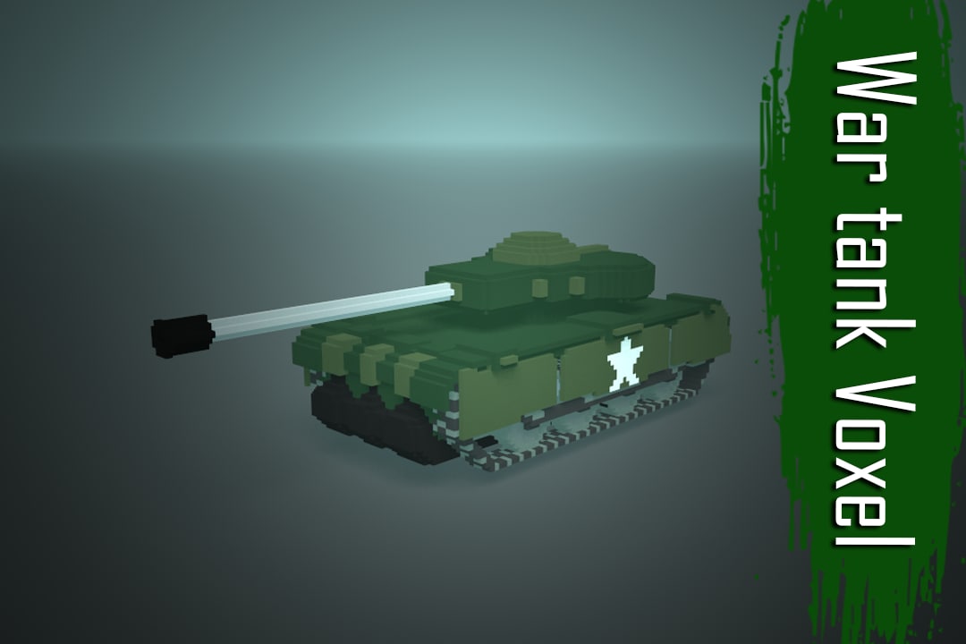 War tank voxel low-poly 3D model - TurboSquid 1262113