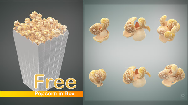 Popcorn 3D Models for Download | TurboSquid