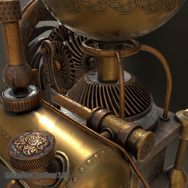 3D steampunk cofee grinder - TurboSquid 1262155