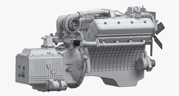 Diesel v8 engine yamz 3D model - TurboSquid 1262750