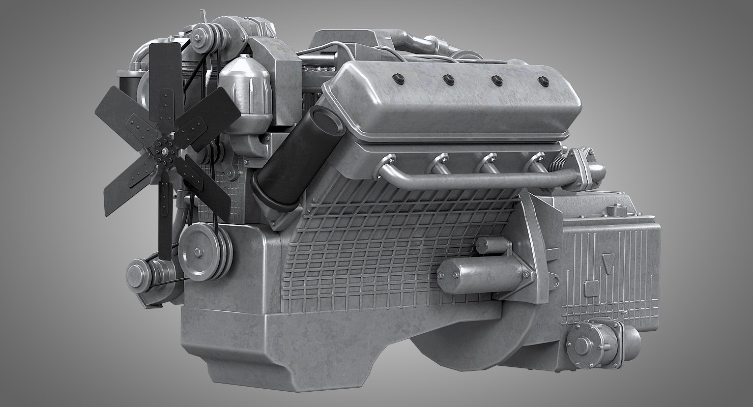 Diesel v8 engine yamz 3D model - TurboSquid 1262750