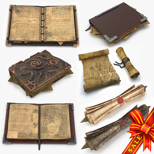 3ds max ancient scroll