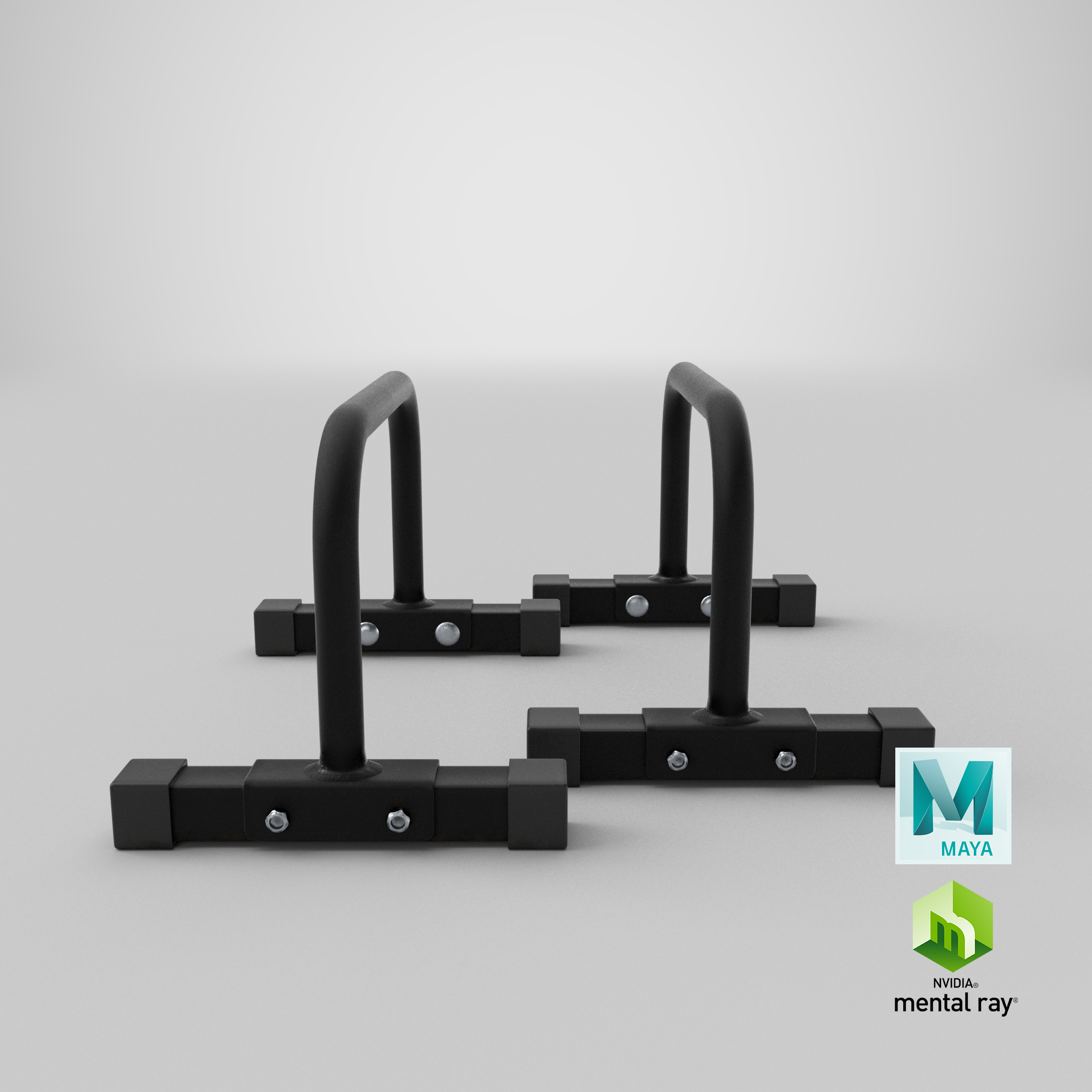 Parallettes 3D model - TurboSquid 1263026