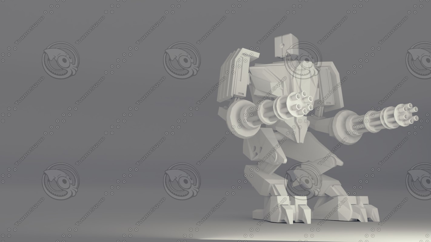 3D battle robot model - TurboSquid 1263541