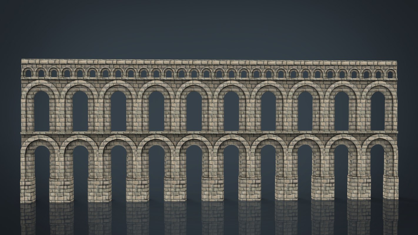 Aqueduct model - TurboSquid 1264071
