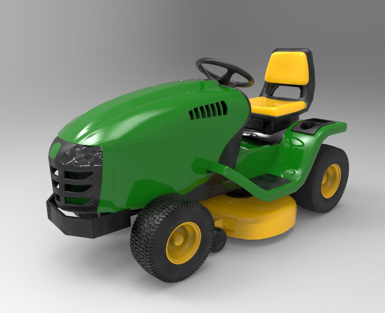 Riding lawn mower 3D model - TurboSquid 1264328