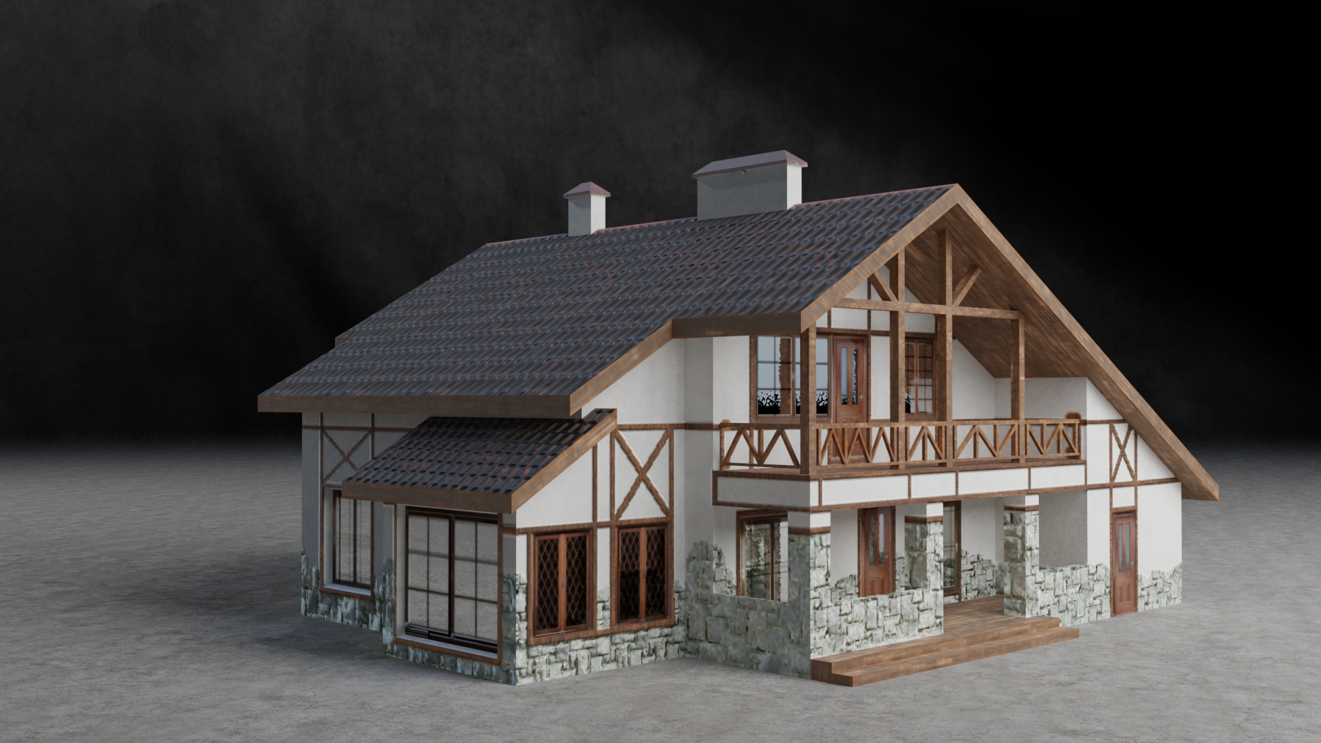 Free alpine chalet 3D model - TurboSquid 1264484