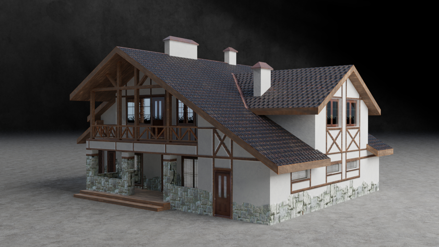Free alpine chalet 3D model - TurboSquid 1264484