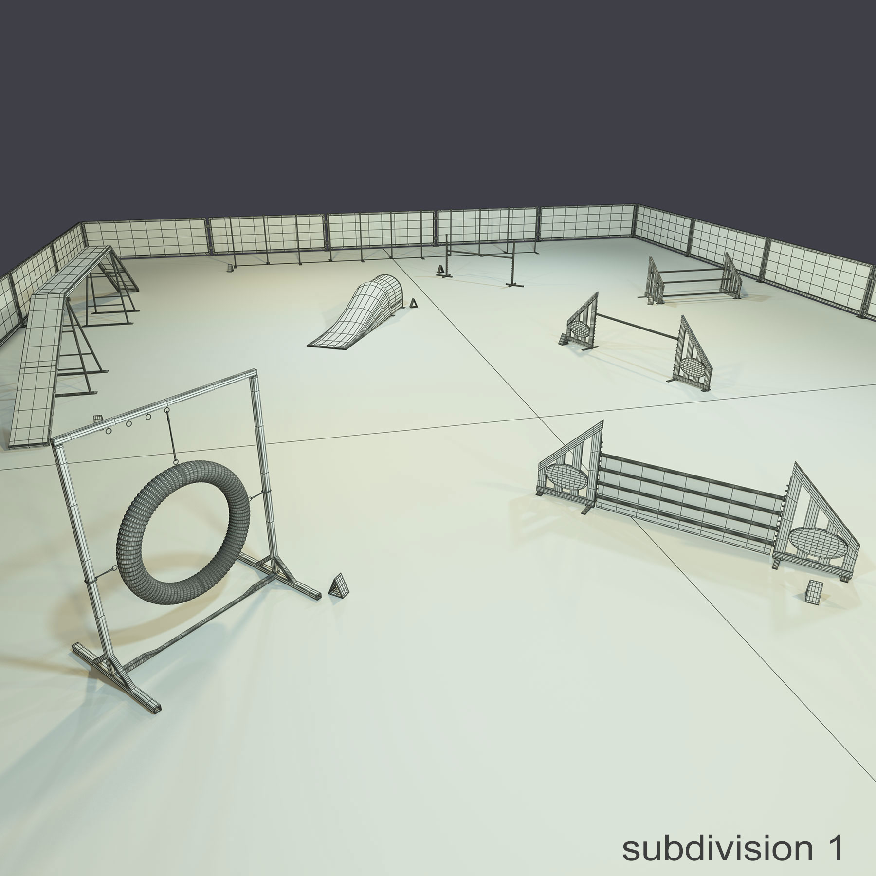 Dog agility equipment 3D model - TurboSquid 1264494