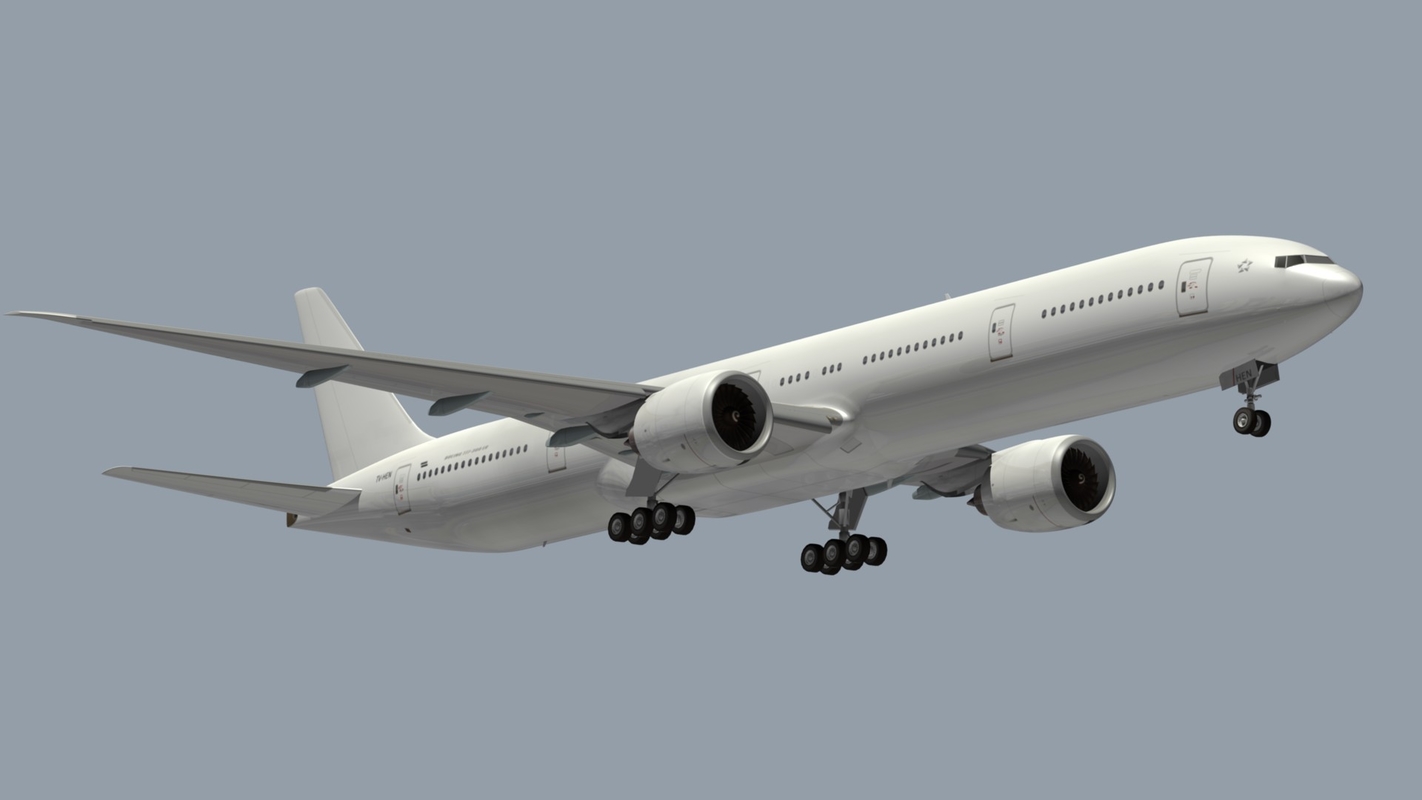 3D boeing 777 white livery - TurboSquid 1264548