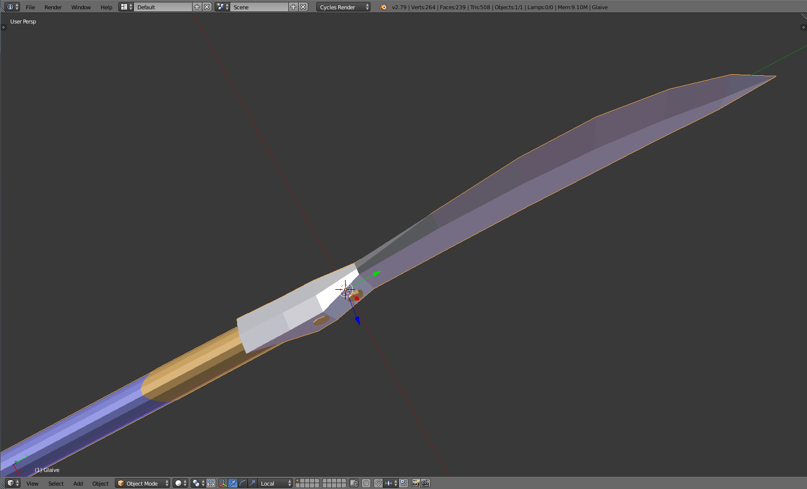 Glaive weapon rpg model - TurboSquid 1264561