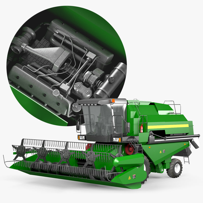 Combine harvester 3D model - TurboSquid 1264664