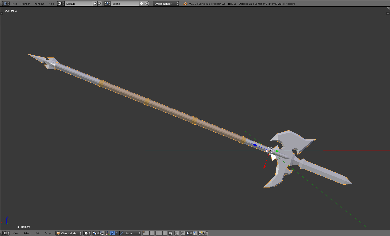Kit 5 pole weapons 3D model - TurboSquid 1264667