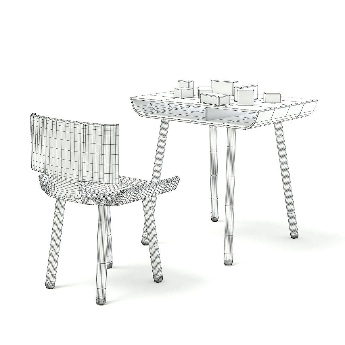 Children wooden table blocks model - TurboSquid 1264878