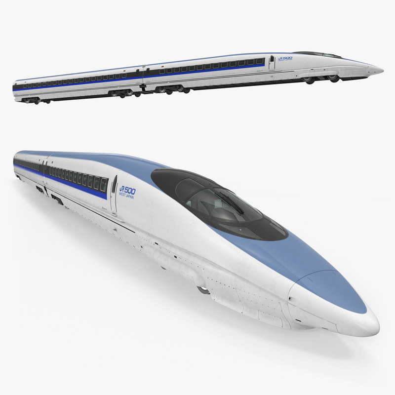 Speed train shinkansen 500 3D - TurboSquid 1265001
