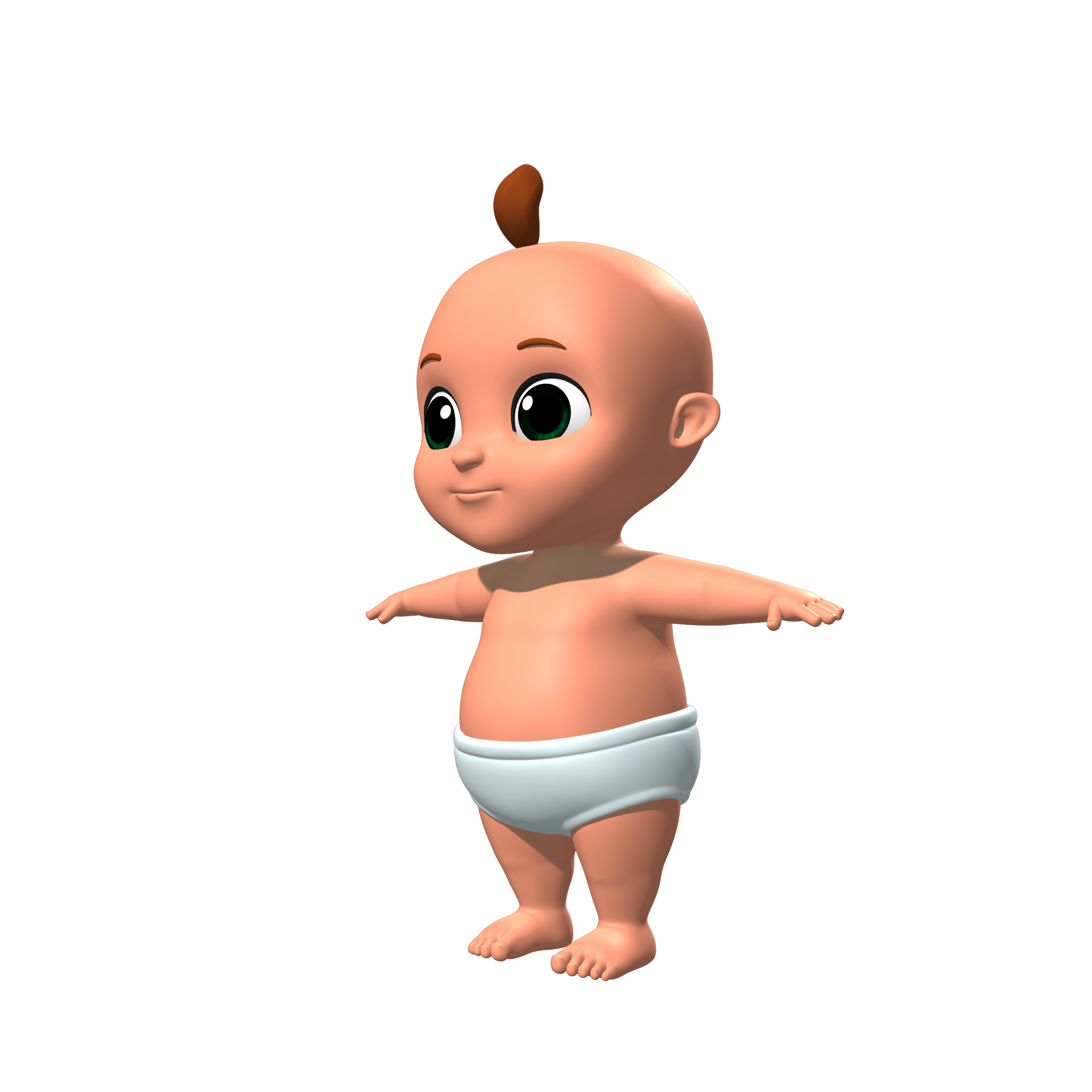 Baby cartoon toon model - TurboSquid 1266242