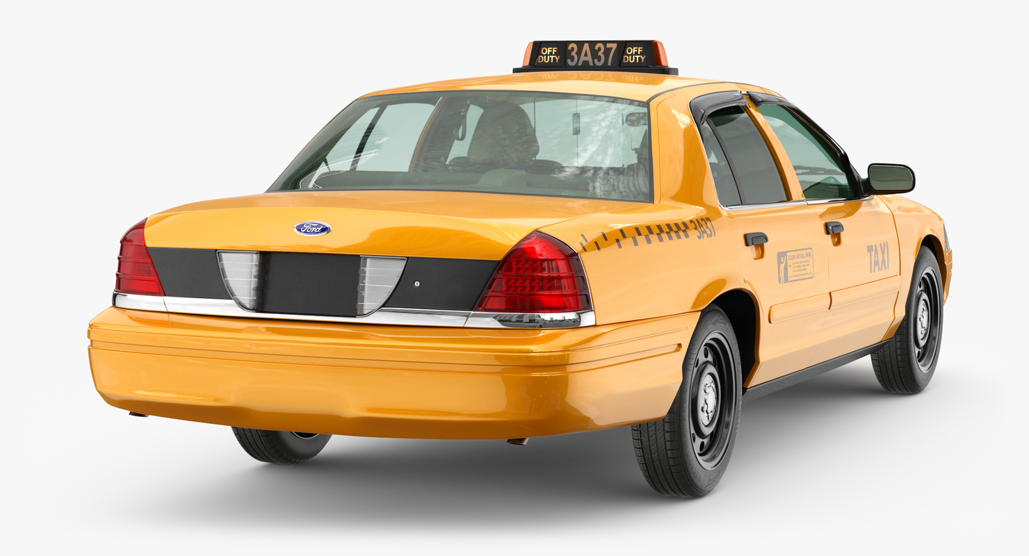 3D cab taxi yellow model - TurboSquid 1266249