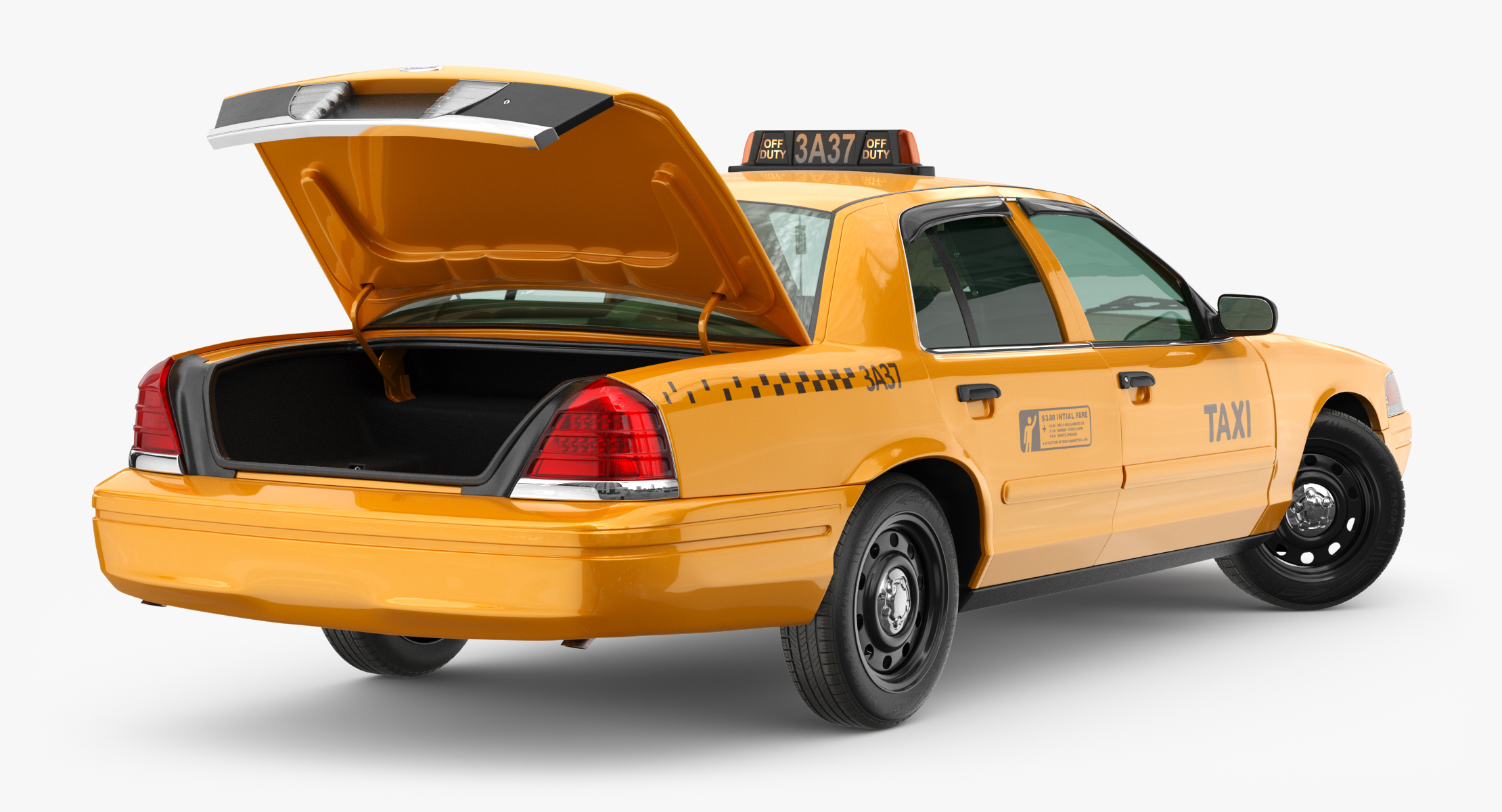 3D cab taxi yellow model - TurboSquid 1266249