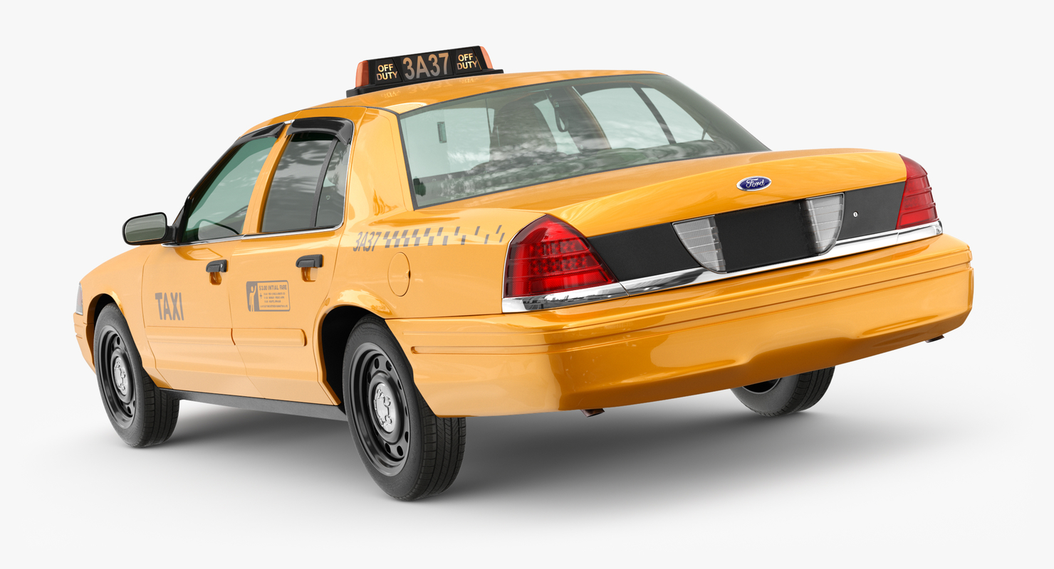 3D cab taxi yellow model - TurboSquid 1266249