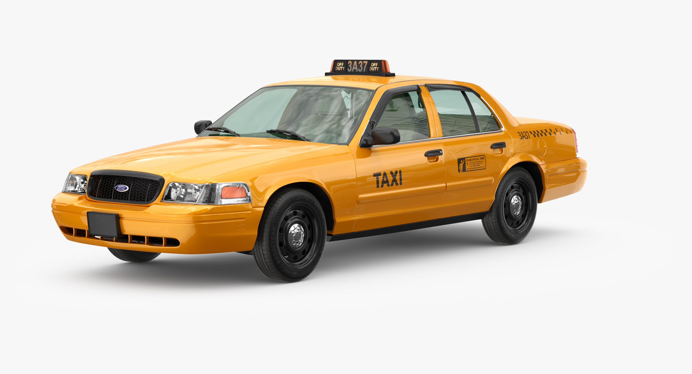 3D cab taxi yellow model - TurboSquid 1266249