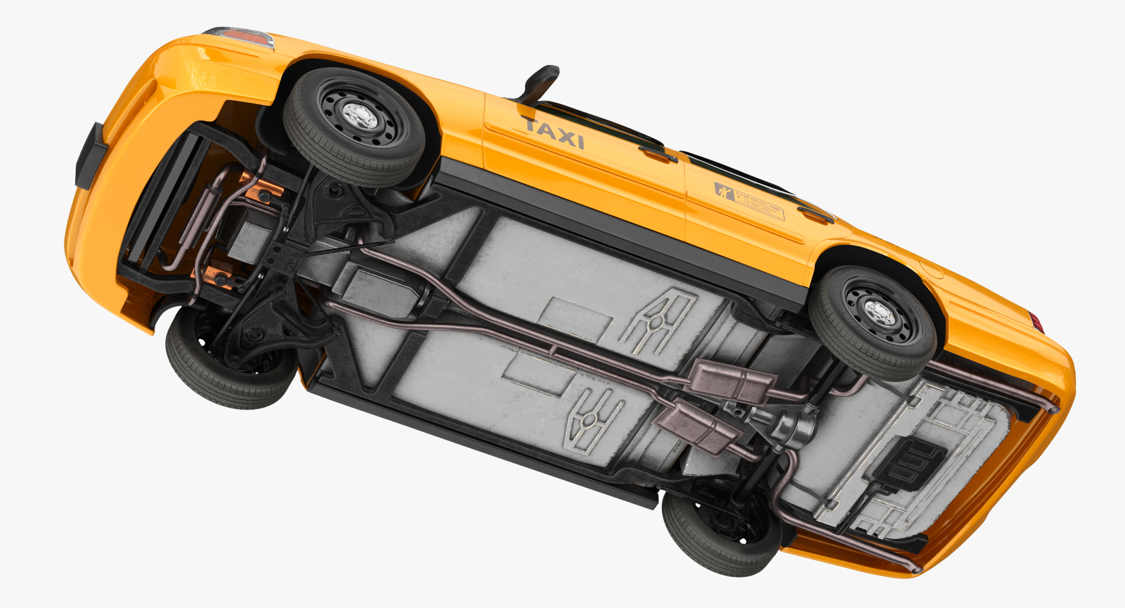 3D cab taxi yellow model - TurboSquid 1266249