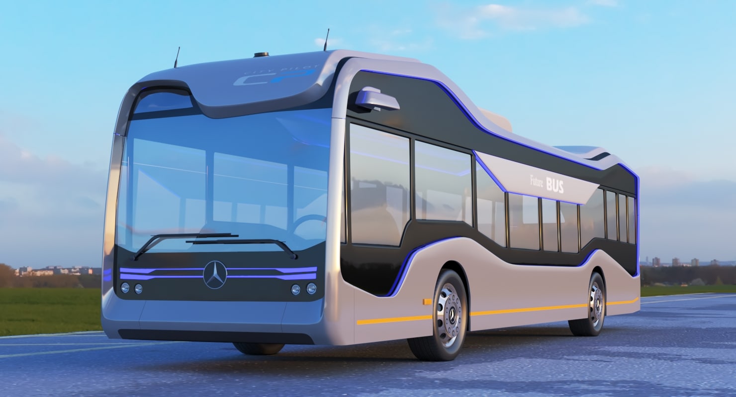3D mercedes benz future bus - TurboSquid 1266683