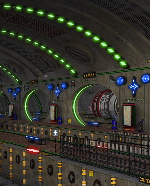 Sci-fi metro 3D model - TurboSquid 1266861