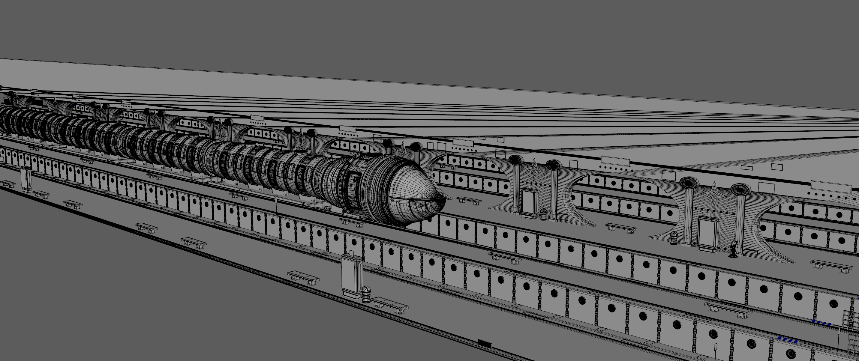 Sci-fi metro 3D model - TurboSquid 1266861